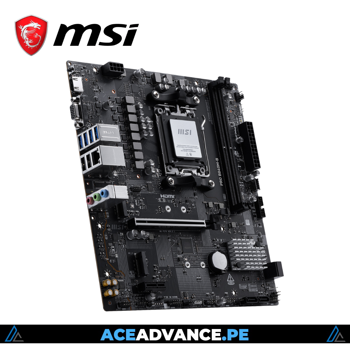 PLACA MSI PRO B840M-B AMD AM5 DUAL CHANEL DDR5 PCIE 4.0 M.2, LAN 2.5G ...