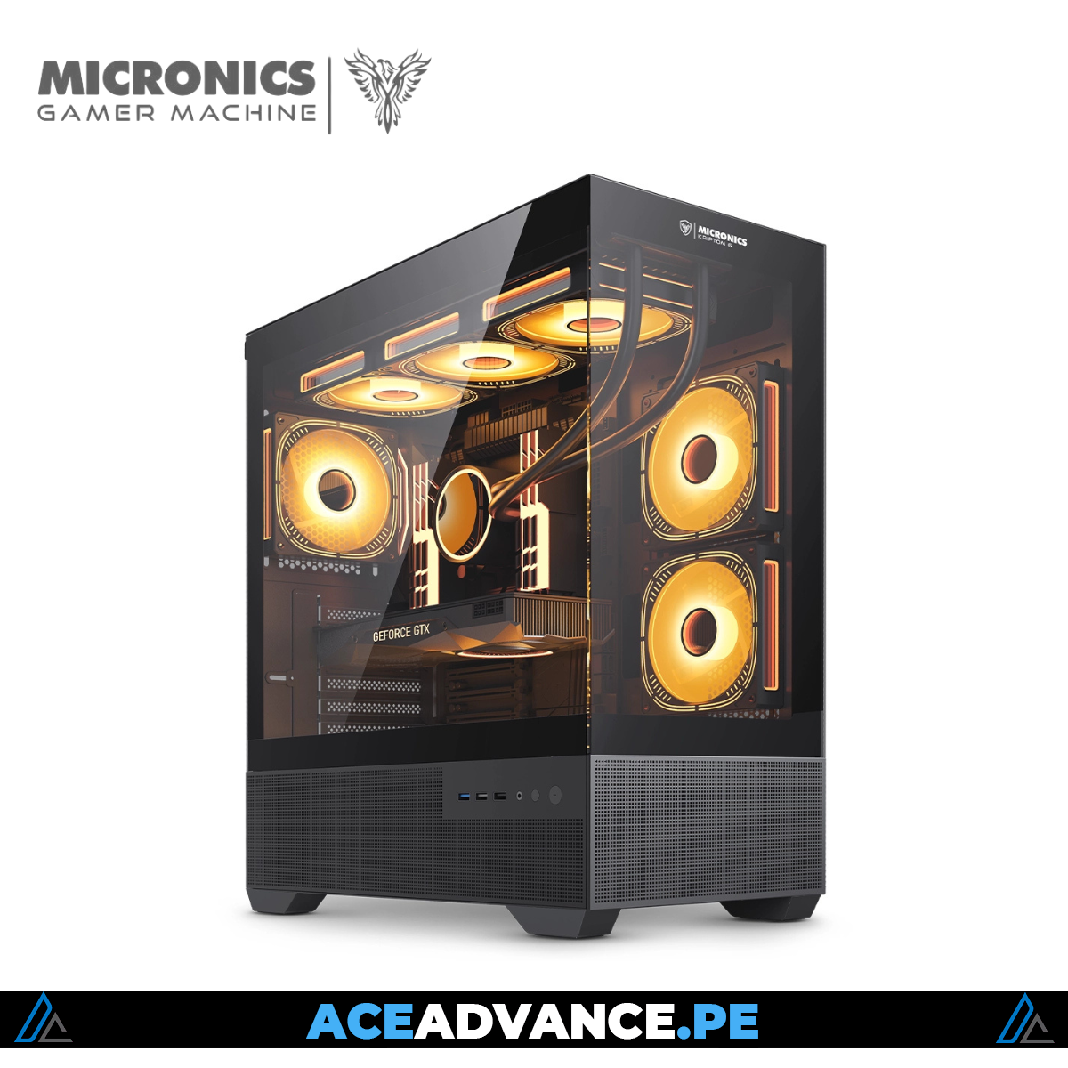 CASE GAMER KRIPTON 6 FANS PECERA ARGB BLACK, CASE