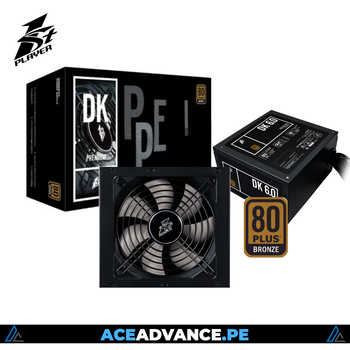 FUENTE DE PODER, 1ST PLAYER, PS-600BS, 600W 80 PLUS BRONZE, [SIN CATEGORIA]