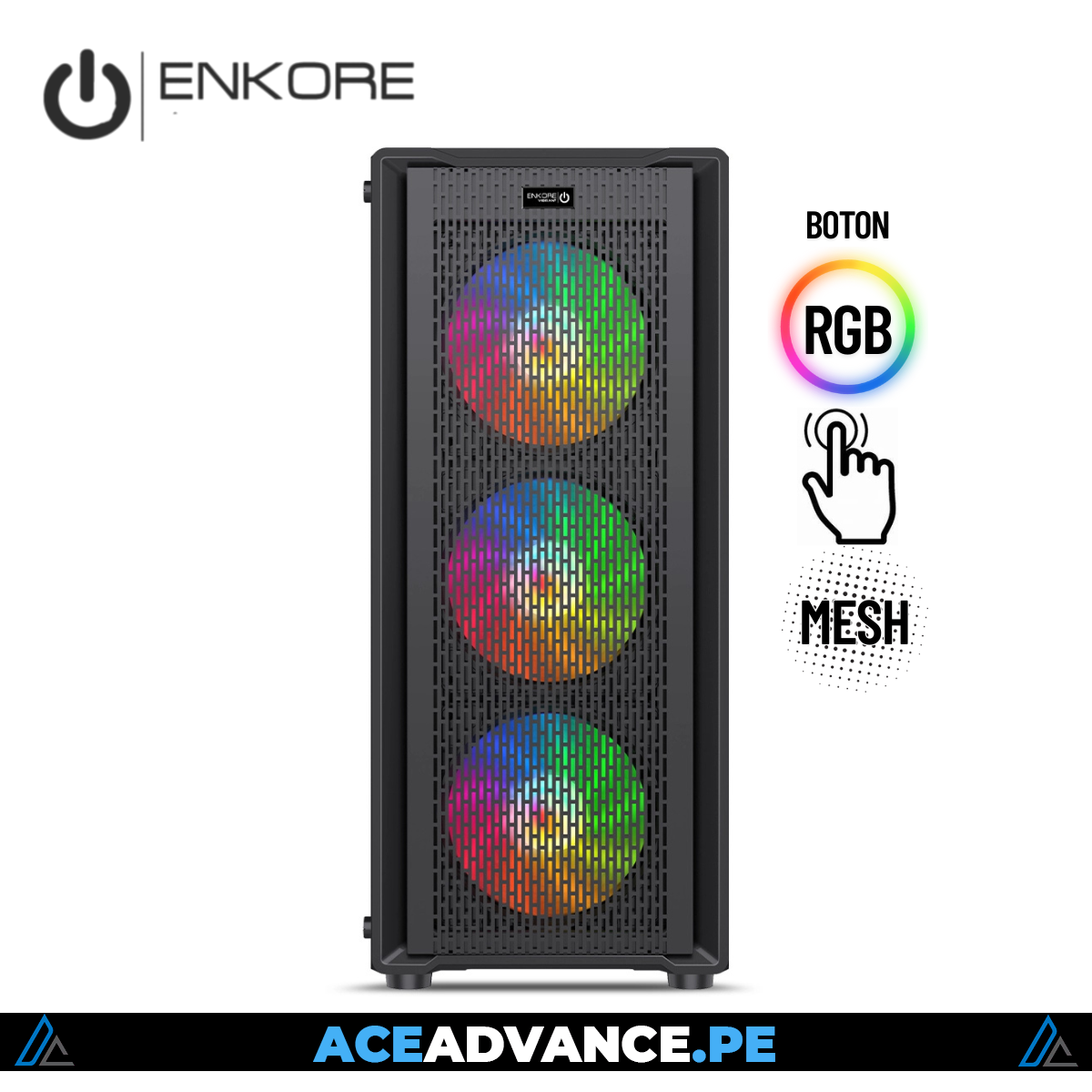 CASE GAMER VIBRANT BLACK 4 FANS ARGB , [SIN CATEGORIA]