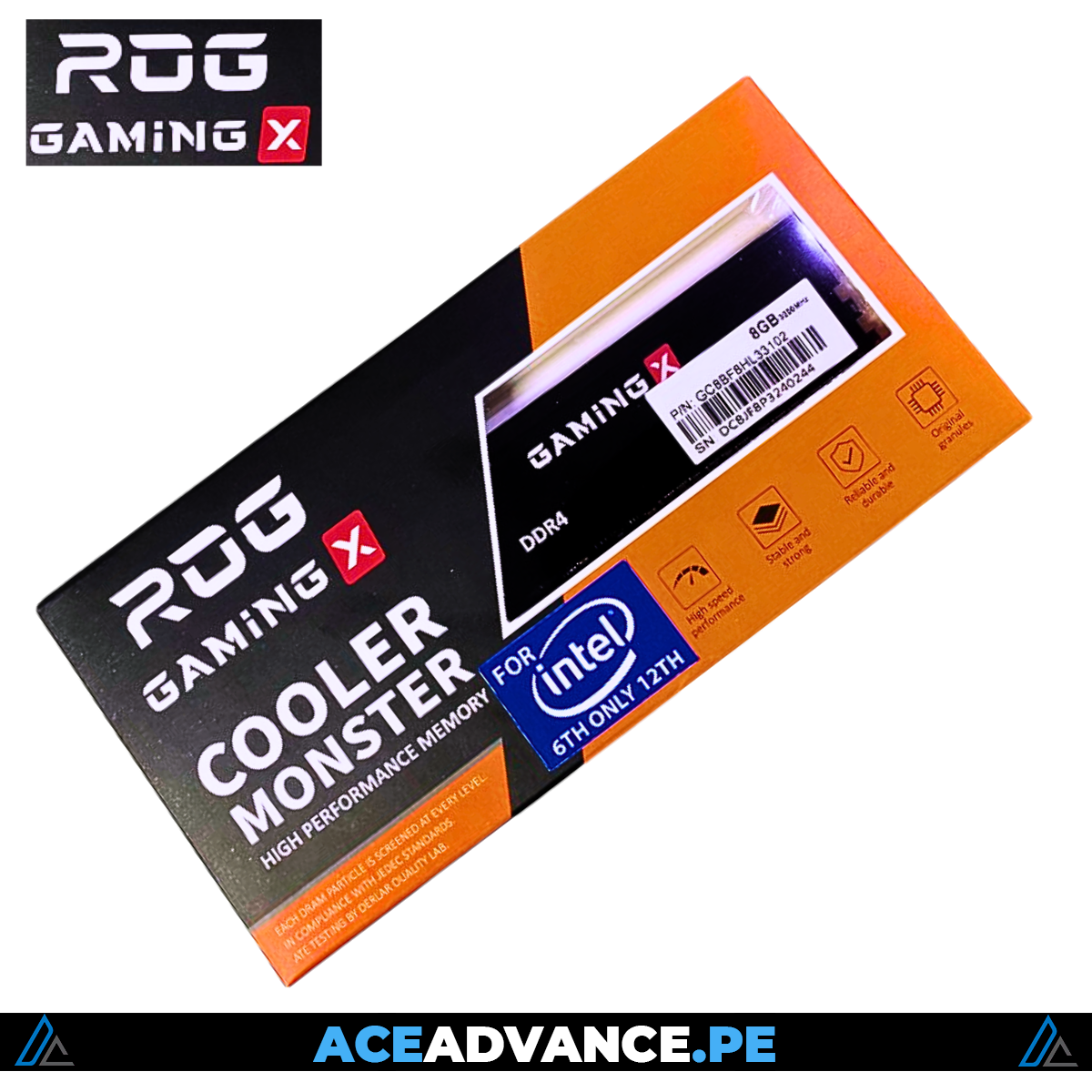 MEMORIA RAM 8GB DDR4 3200MHZ ROG GAMING X , MEMORIA RAM